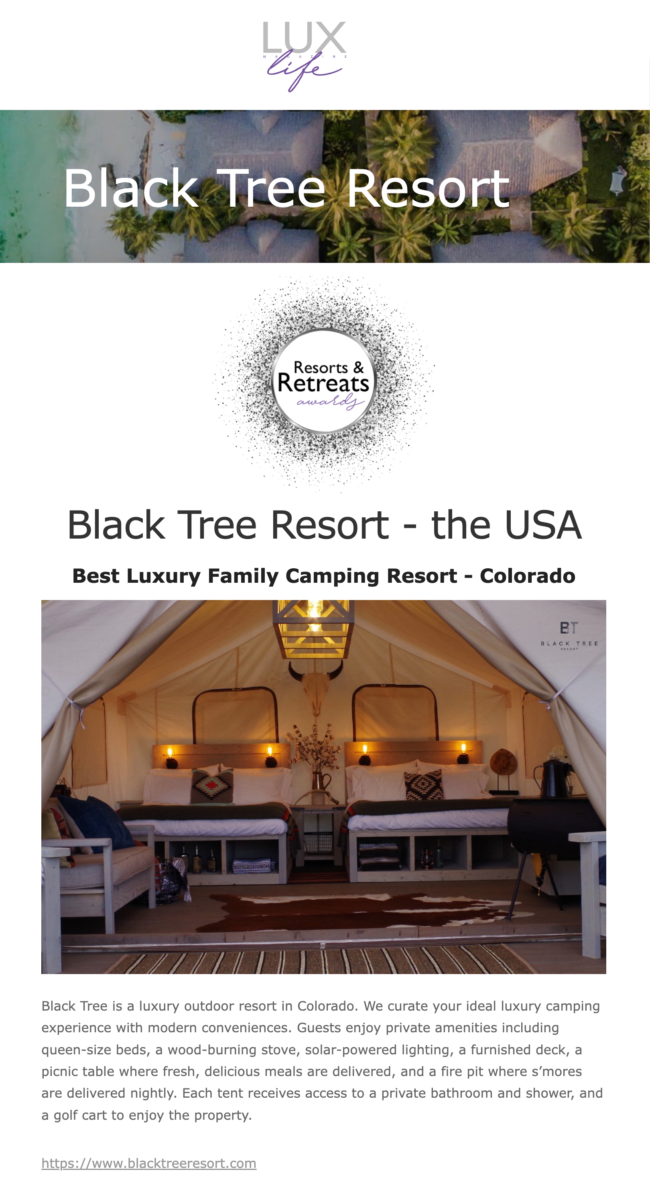Press | Lux Life Magazine | Black Tree Resort